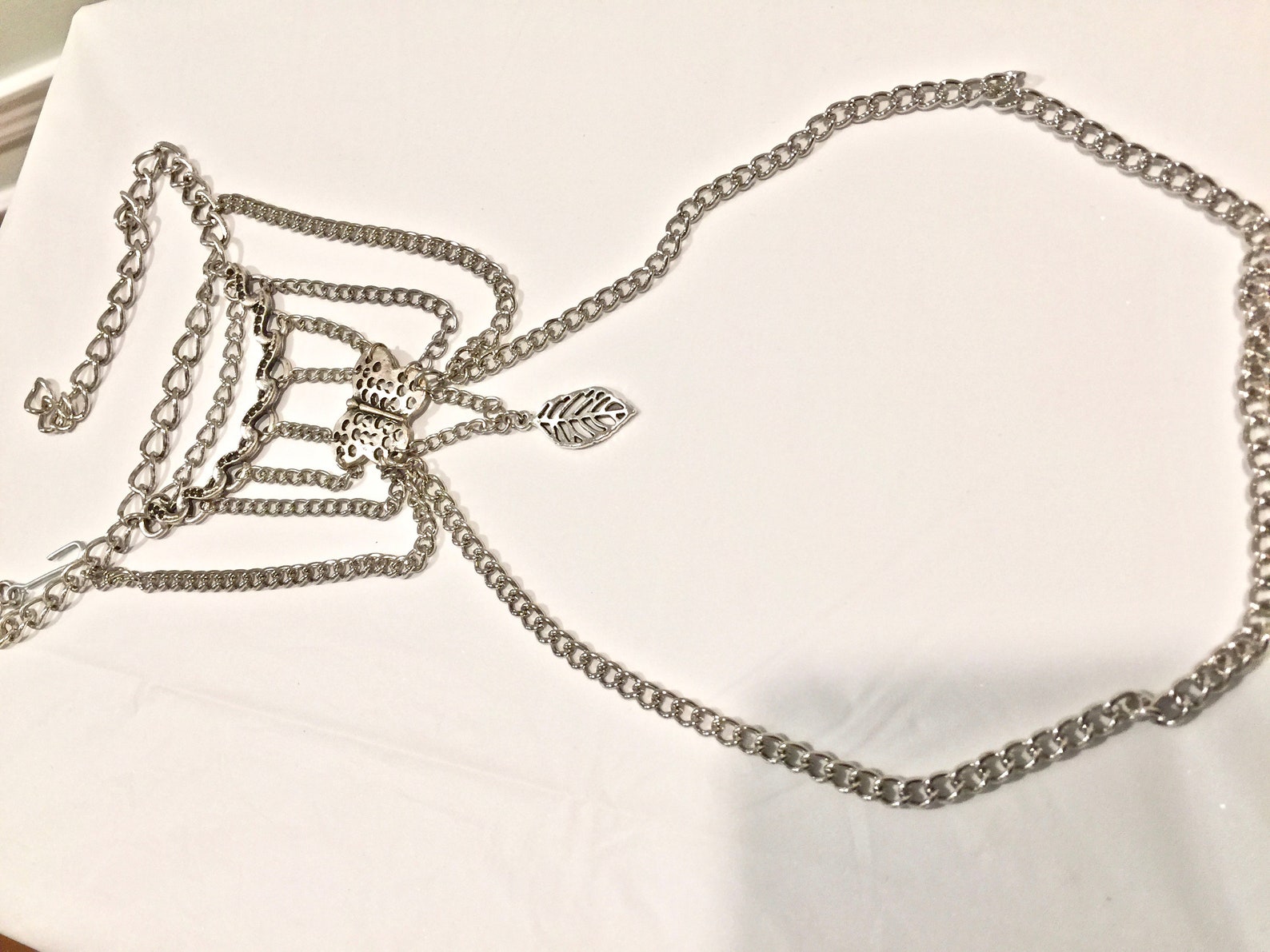 Silver Metal Arm Chains Body Jewelry Handmade Armband Armlet. | Etsy