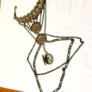 Brass Metal Medieval Arm Chains, Bohemian Upper Arm Bracelet, Unisex ...