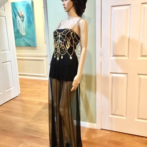 Gold Tone Metal Shirt Shoulder Necklace Handmade Chains - Etsy