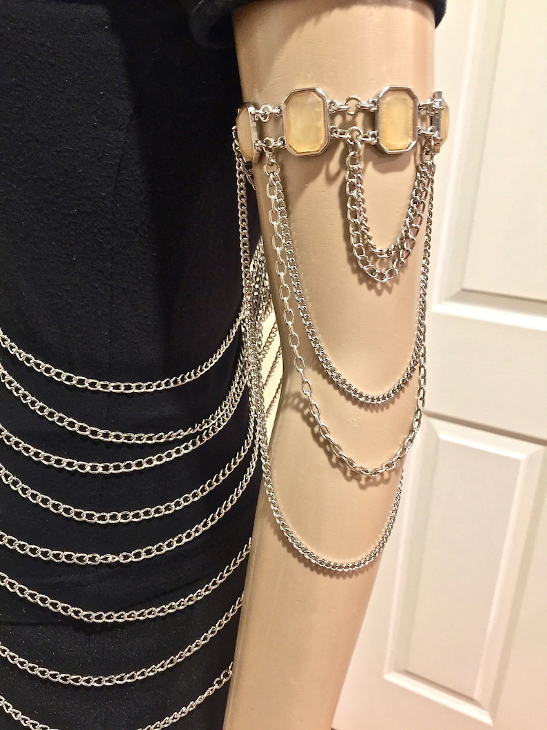 Transparent Tan Tone Armlet. Nickel Free Metal Arm Chain. | Etsy