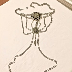 Upper Arm Bracelet, Handmade Silver Color Arm Chains, Body Jewelry ...