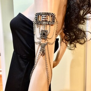 Silver Metal Arm Chains, Bohemian Upper Arm Bracelet, Handmade Armband ...