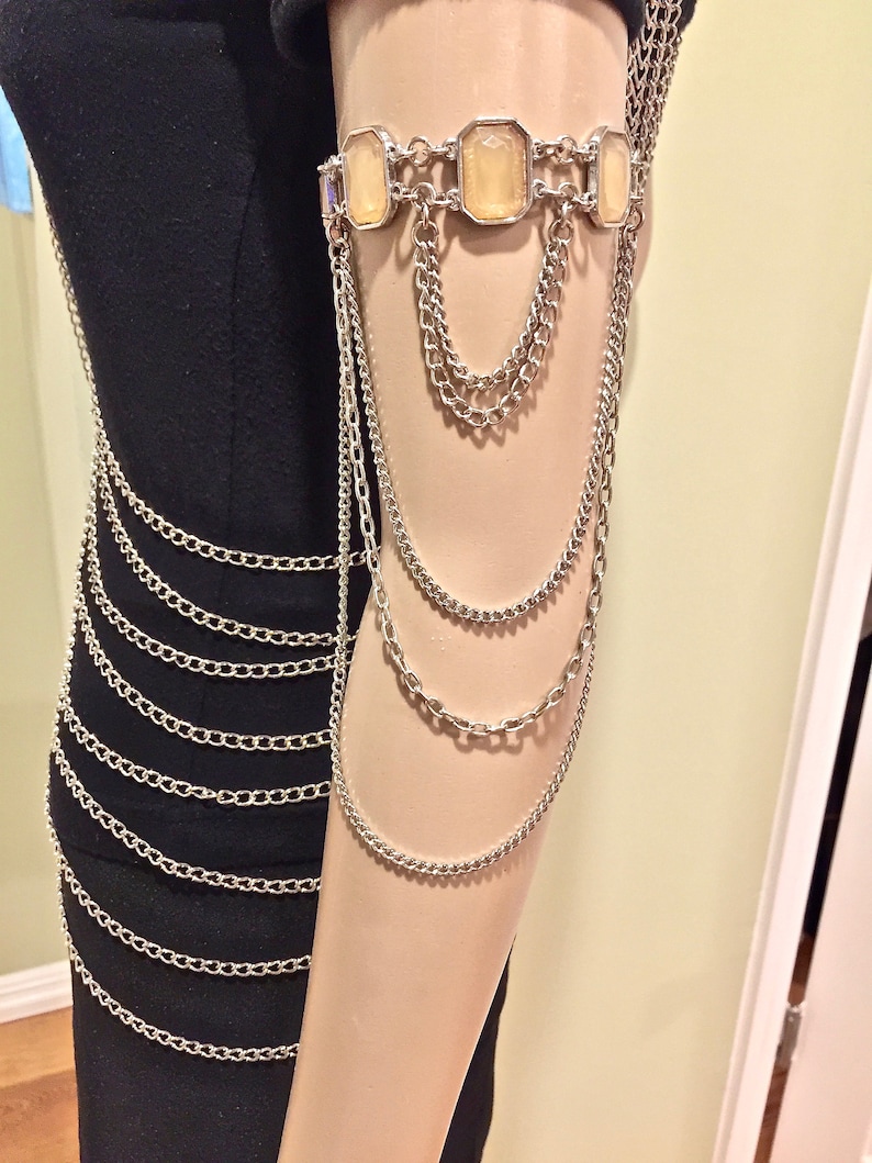 Transparent Tan Tone Armlet. Nickel Free Metal Arm Chain. | Etsy
