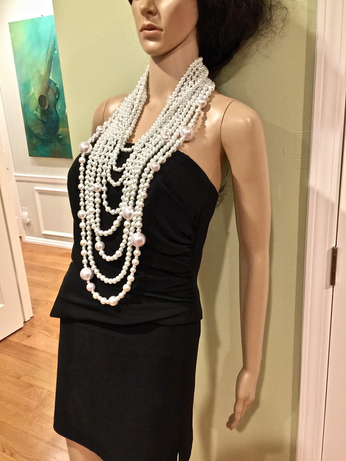 Luxurious Opera Pearl Necklace Multiple Layers 48 Long | Etsy