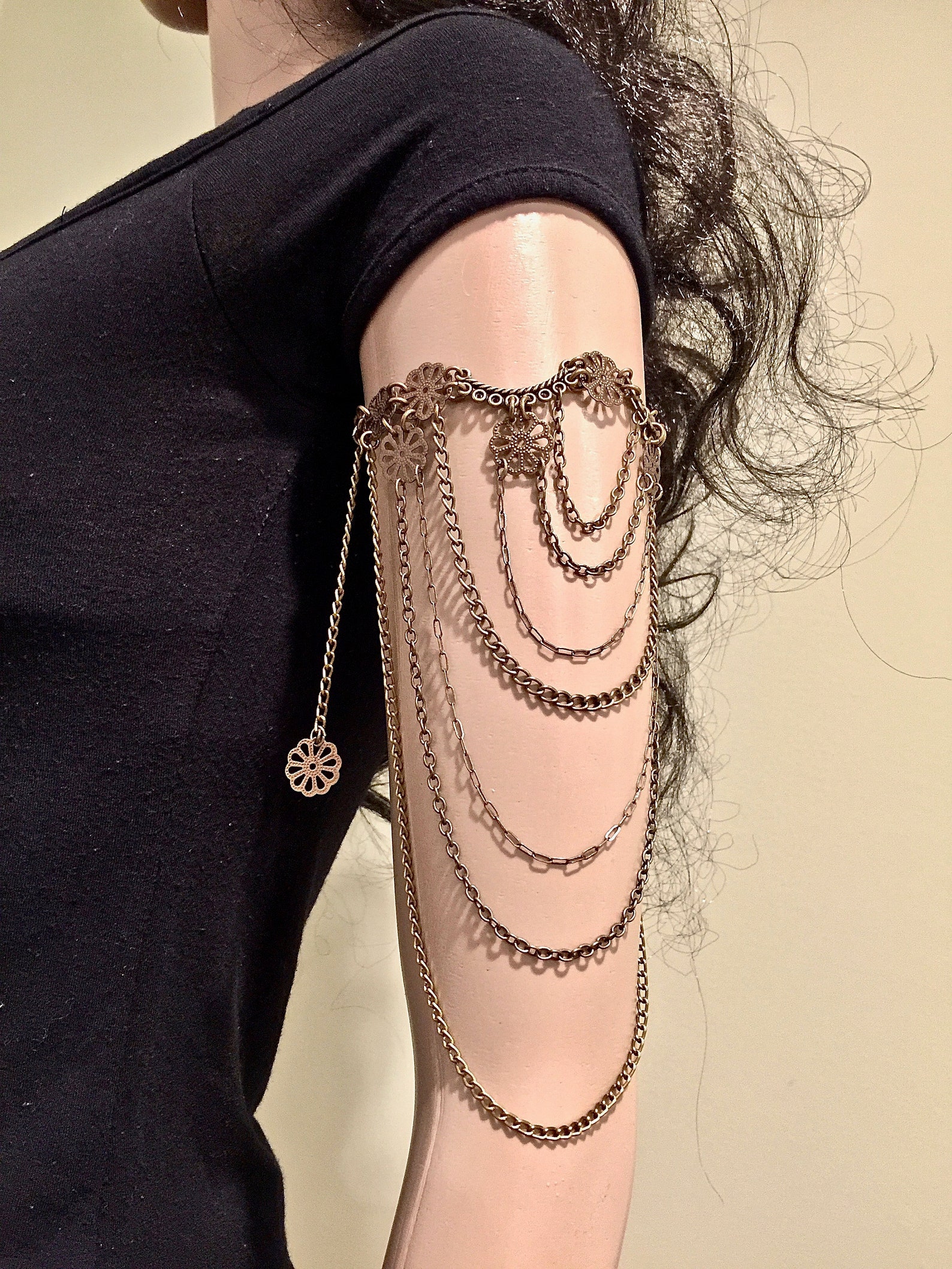 Handmade Armlet Bronze Arm Chain Upper Arm Bracelet Metal - Etsy