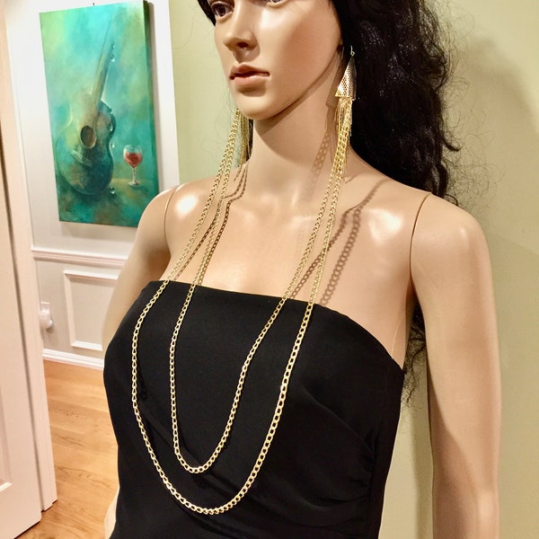 Long Chain Necklace - Etsy