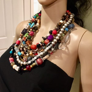 Handmade Bohimian Gipsy Hippie Necklace Multi Layers Messy - Etsy