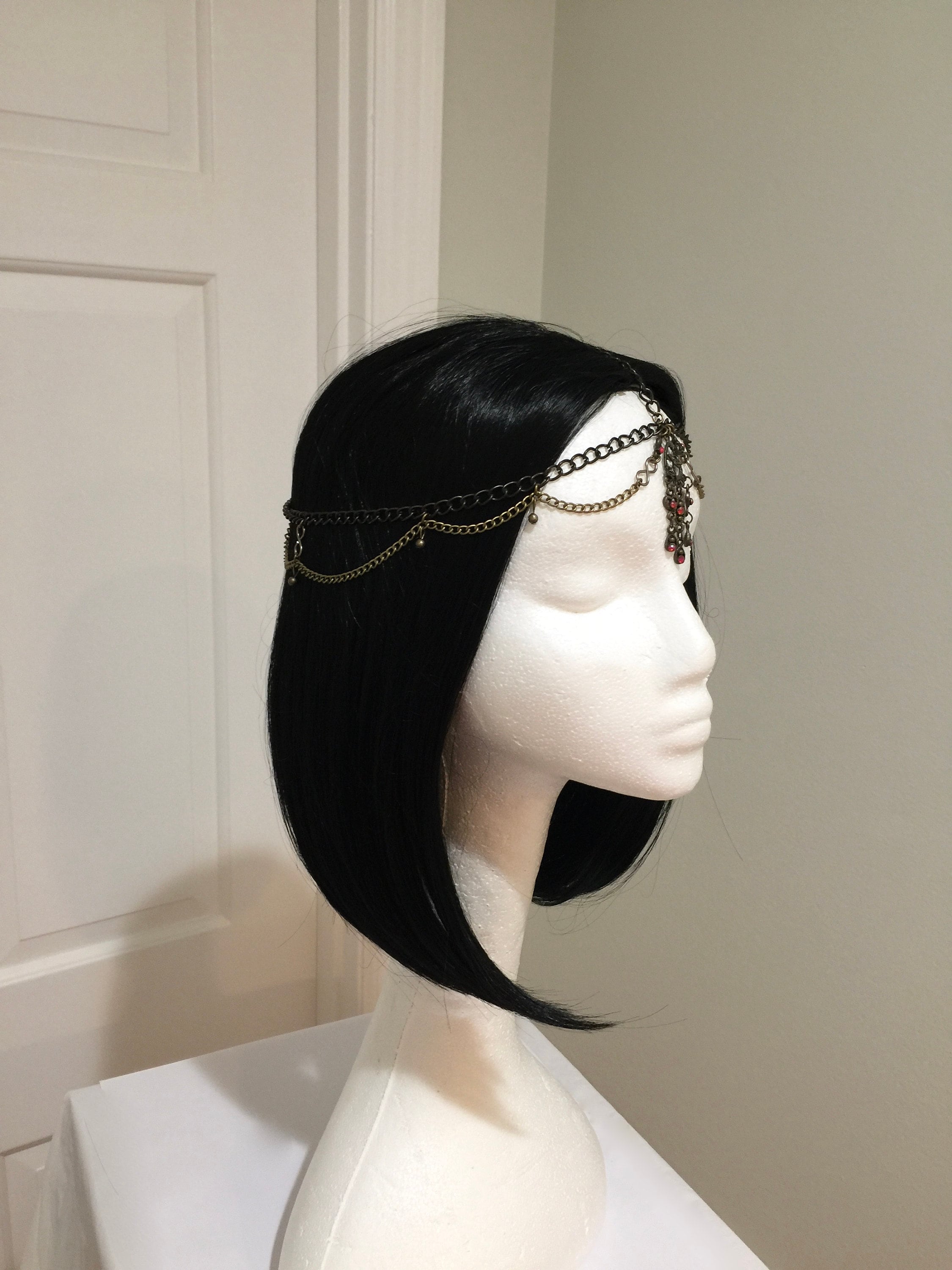 Modern Brass Bronze Headpiece, Head Jewelry, Cleopatra Metal Head Piece ...