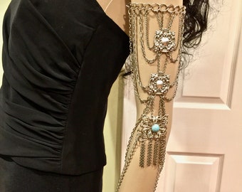 Steampunk Arm Band, Handmade Metal Arm Harness, Boho Style Armband ...