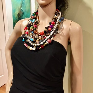 Handmade Bohimian Gipsy Hippie Necklace Multi Layers Messy - Etsy