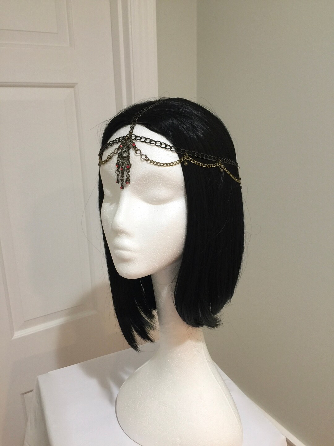 Modern Brass Bronze Headpiece, Head Jewelry, Cleopatra Metal Head Piece ...