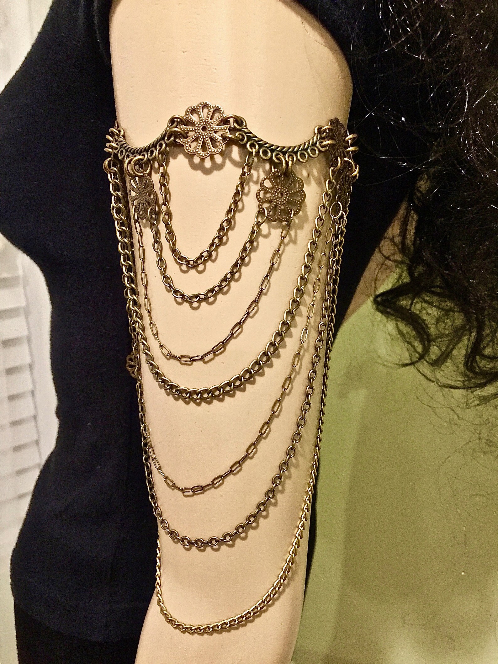 Handmade Armlet Bronze Arm Chain Upper Arm Bracelet Metal - Etsy
