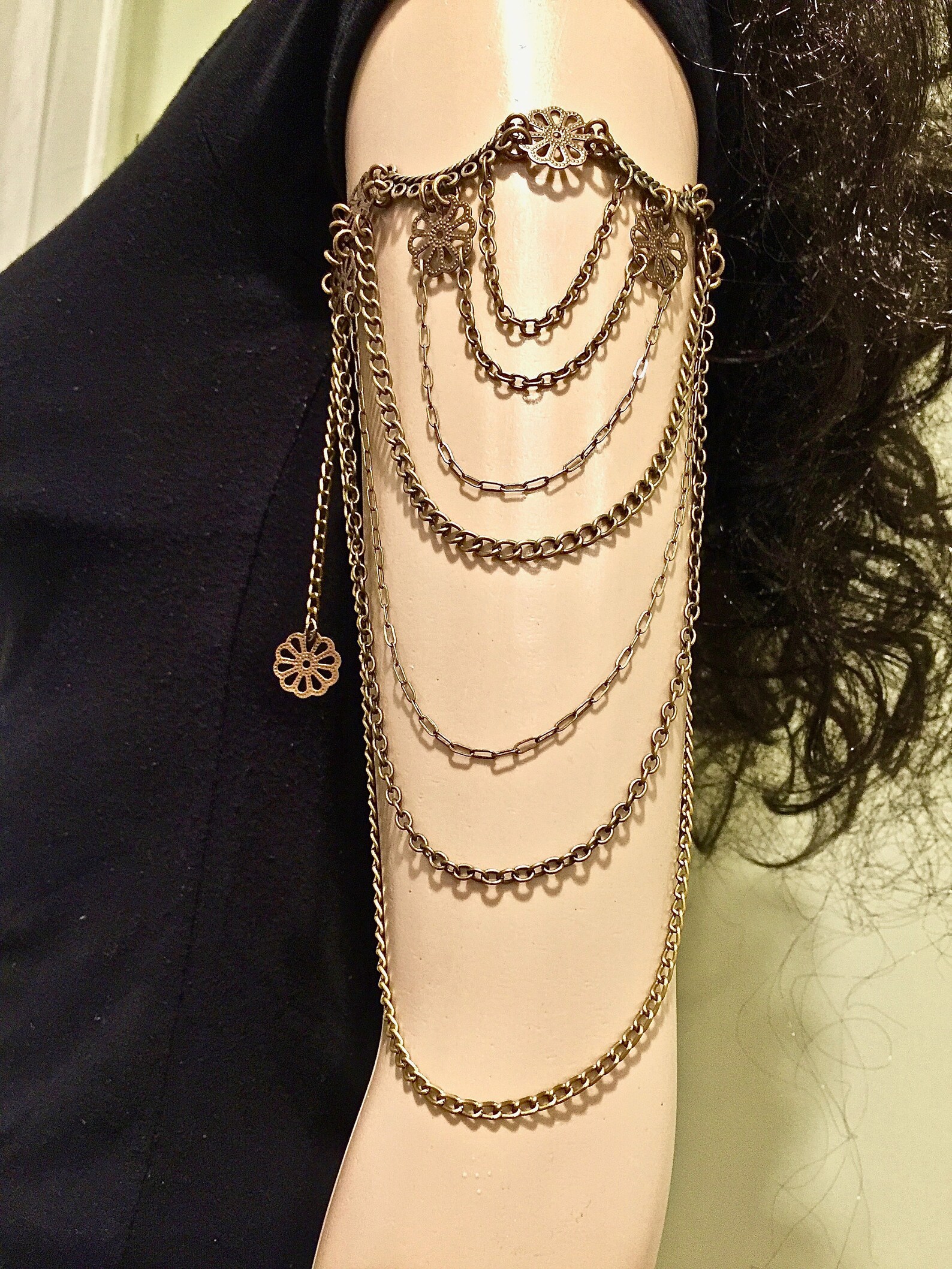 Handmade Armlet Bronze Arm Chain Upper Arm Bracelet Metal - Etsy