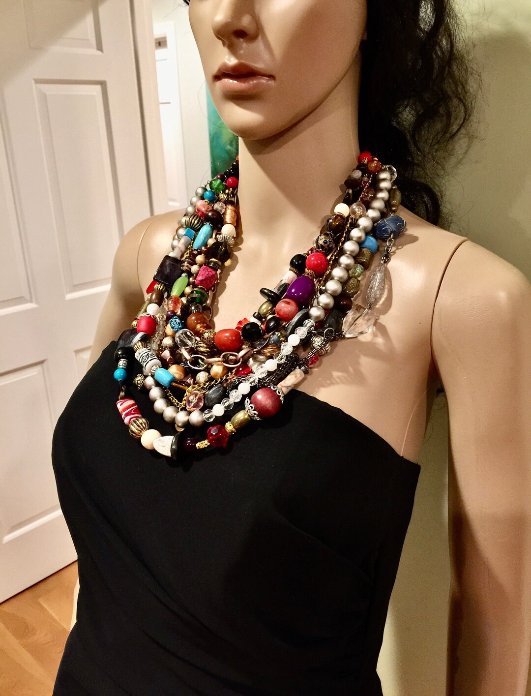 Handmade Bohimian Gipsy Hippie Necklace Multi Layers Messy - Etsy