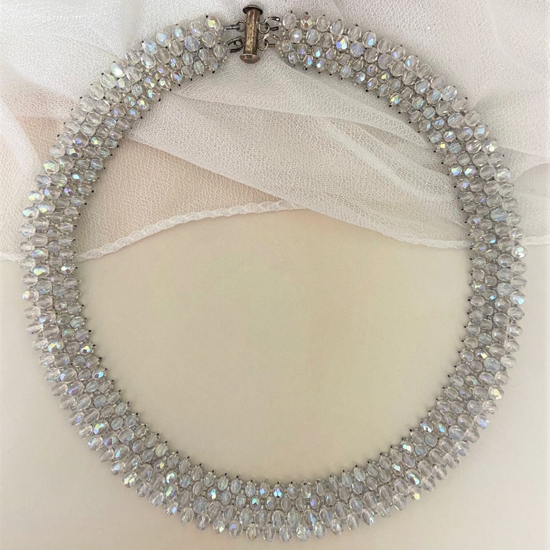 Bridal Necklace Crystal Statement Wedding Necklace Sparkling Etsy