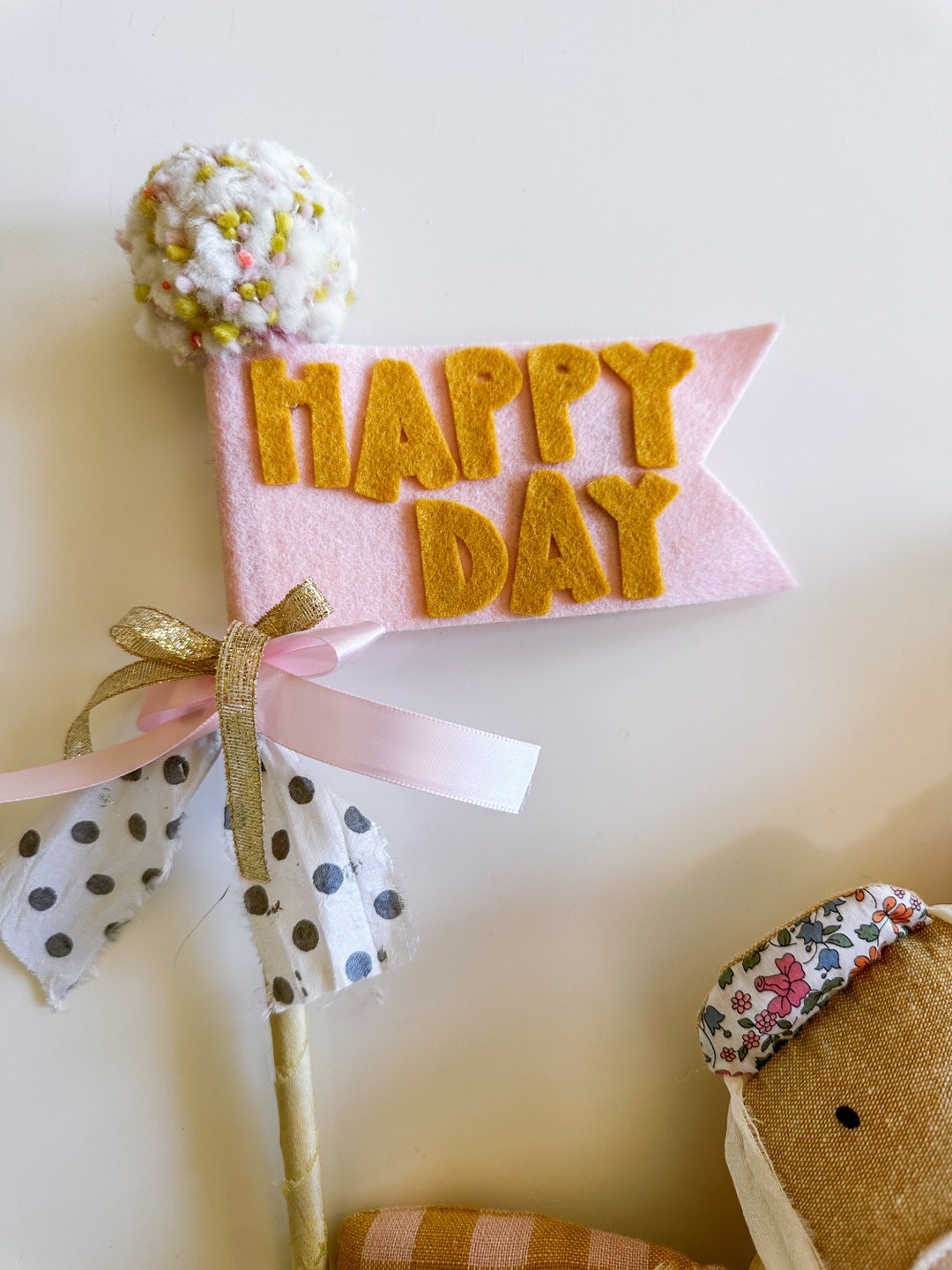 Flag Birthday Wand, Glitter Wand, Party Wand, Play Wand, Pretend Play ...