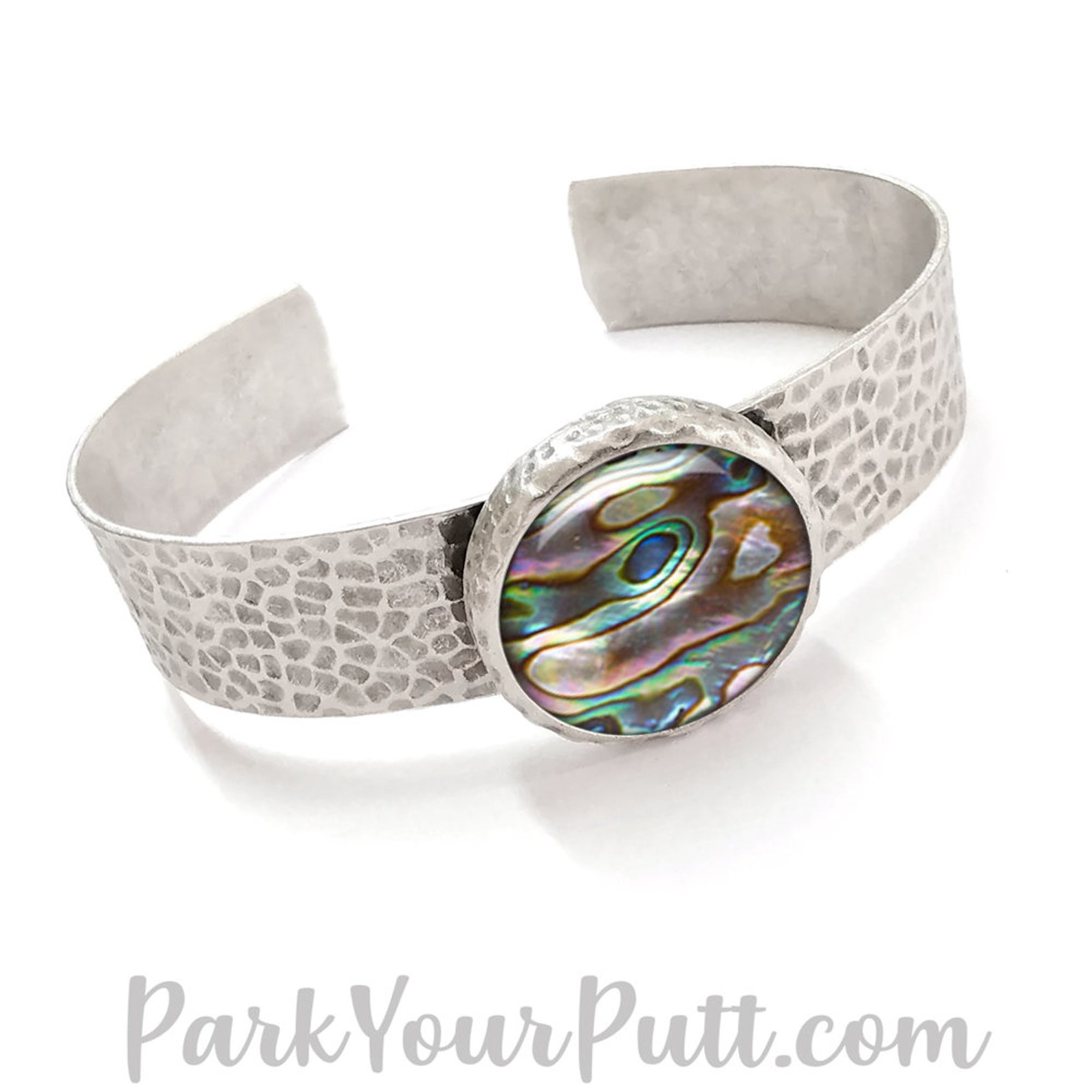 Golf Jewelry Hammered Silver Magnetic Golf Ball Marker Bracelet ...