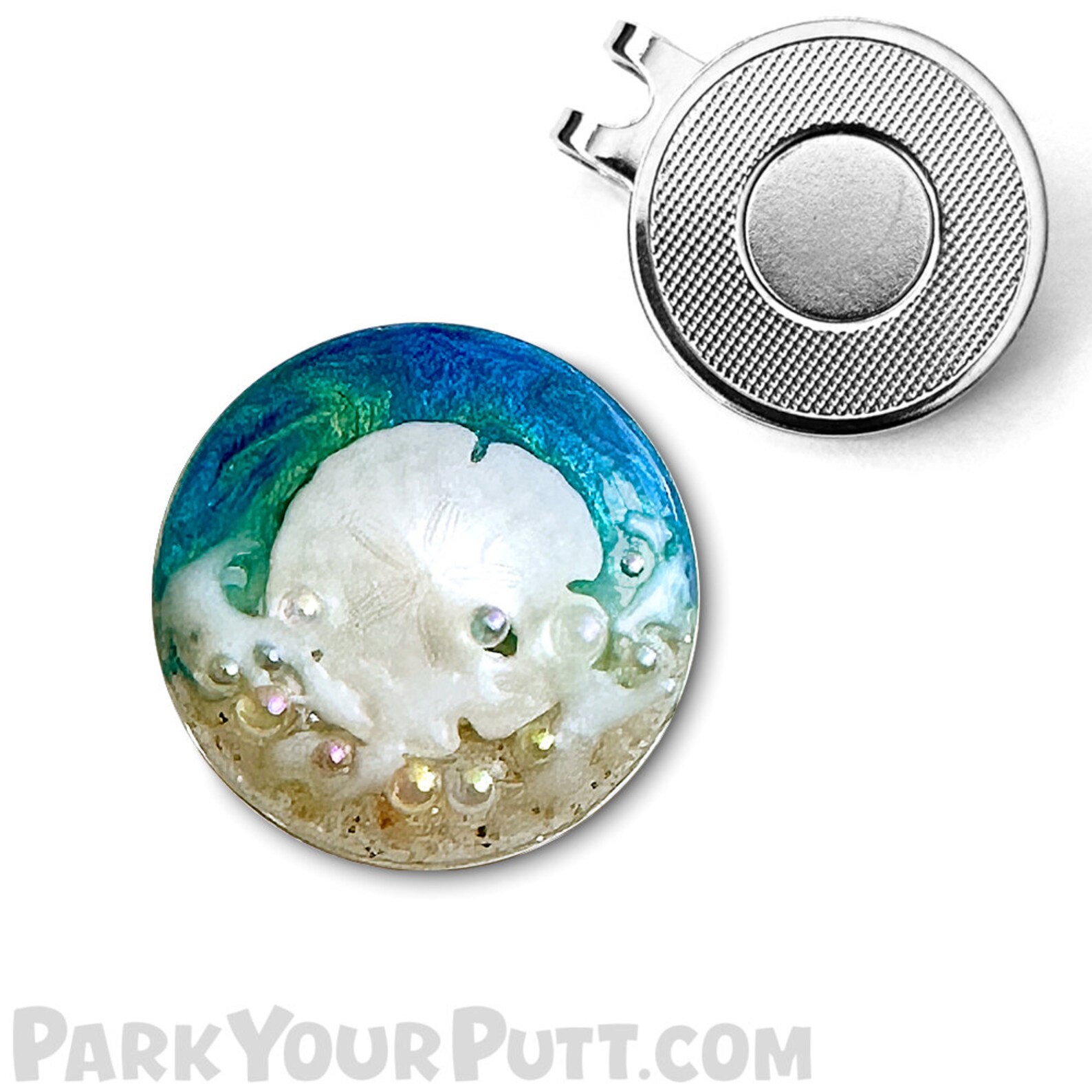 Women's Golf Gift Idea - Beach Theme Golf Ball Marker Made With REAL ...