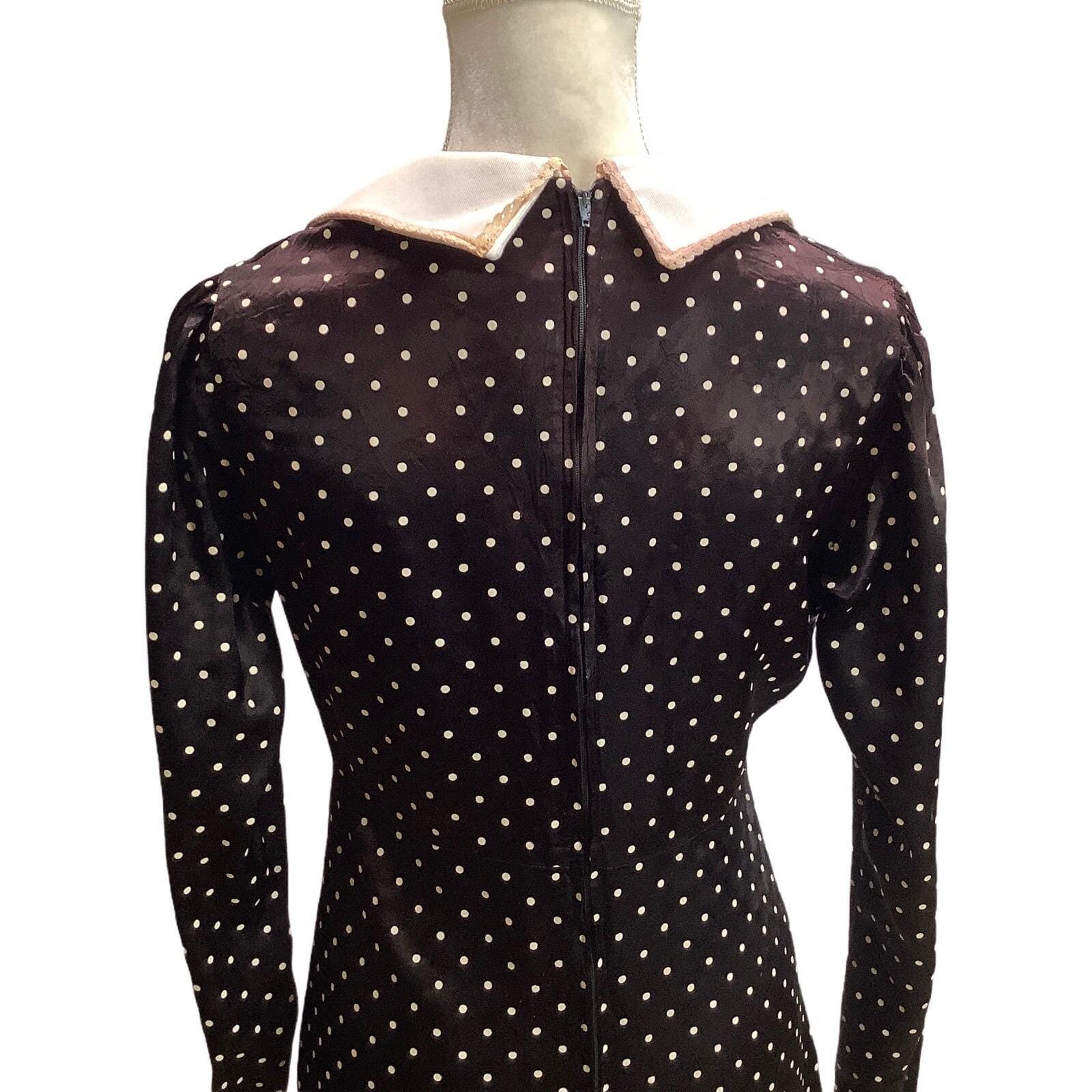 Lane Bryant Tall Shop Plus Sz 12 Polka Dot Dress Ruffle Neckline Hem ...