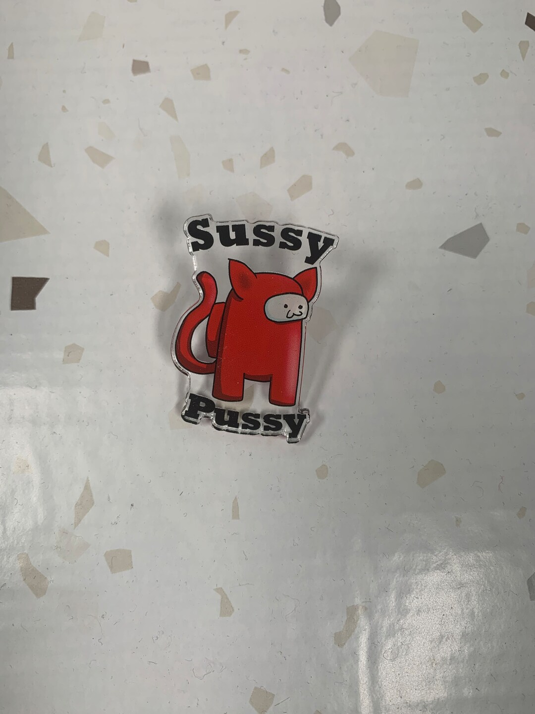 Among Us Theme Sus Acrylic Pin - Etsy