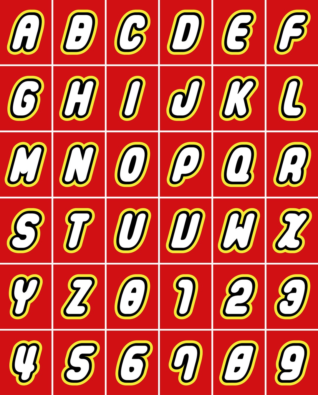 Printable Font for Brick Lovers DIY Digital Files Letters & - Etsy 日本