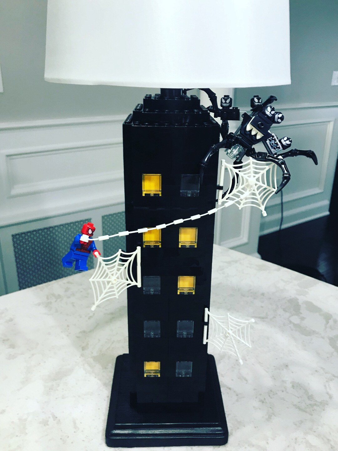 Spiderman Vs Venom Lamp Made of LEGO® Bricks - Etsy