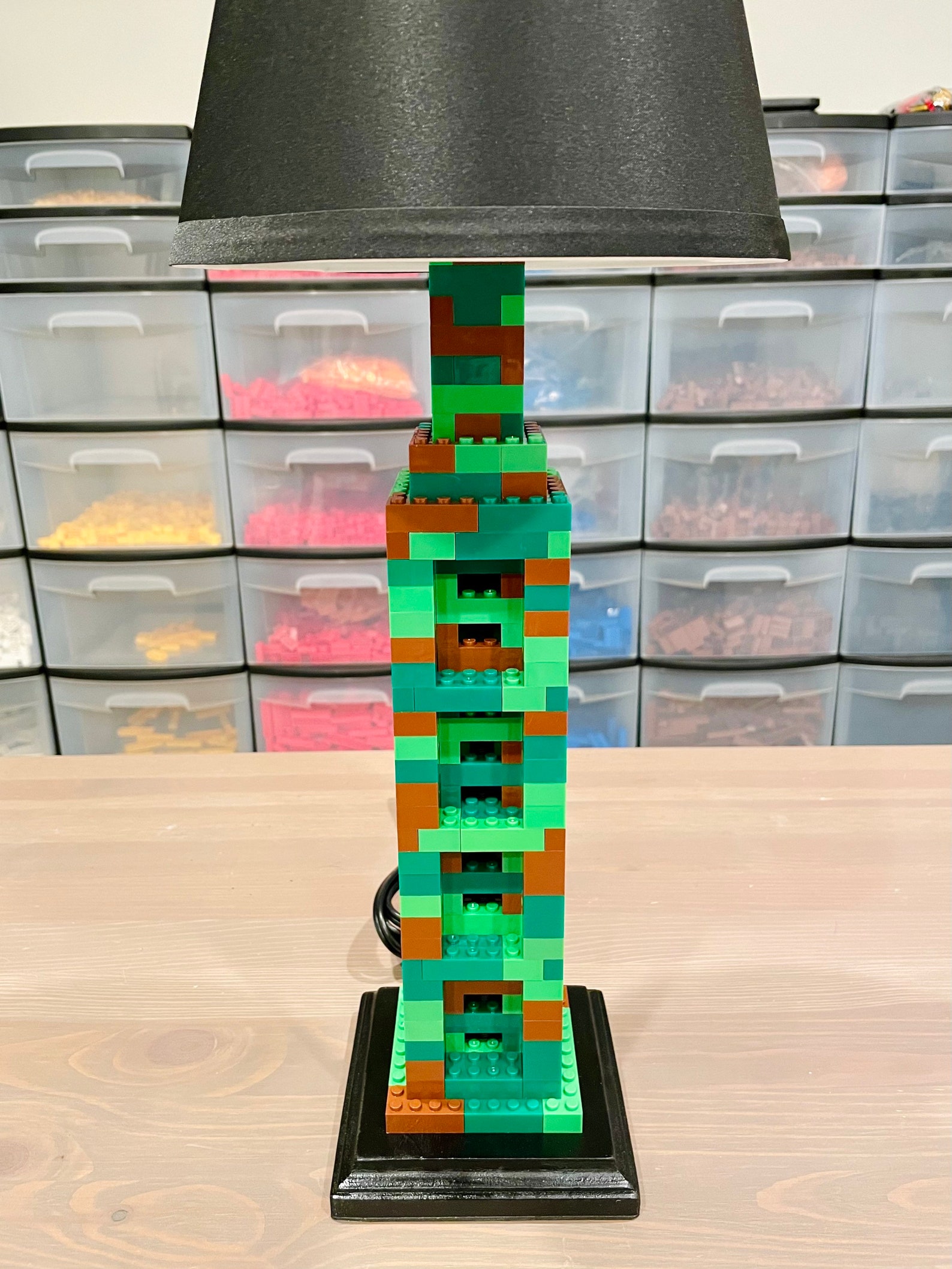 Custom Minifigure Display Lamp Made of LEGO® Bricks - Etsy