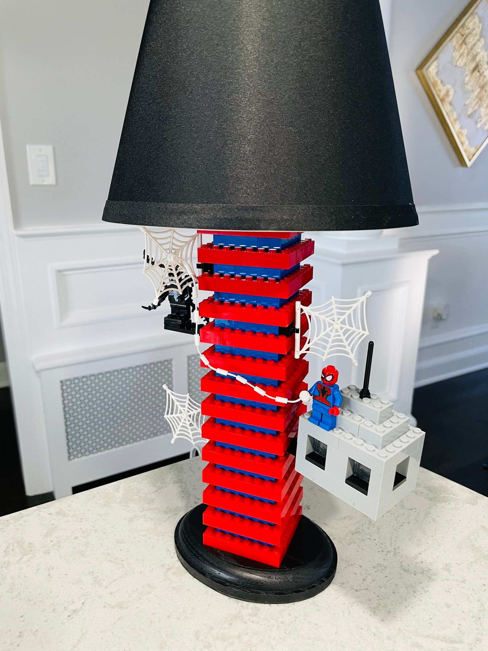 Spiderman Vs Venom Lamp Made of LEGO® Bricks - Etsy