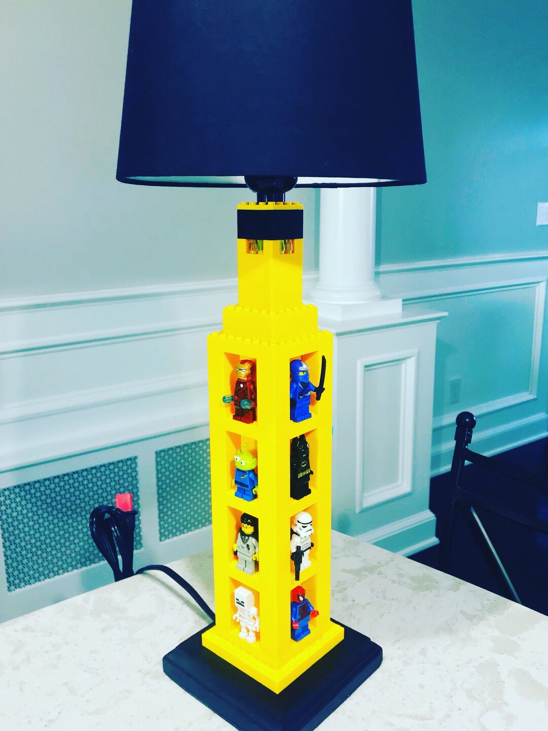 Custom Minifigure Display Lamp Made of LEGO® Bricks - Etsy