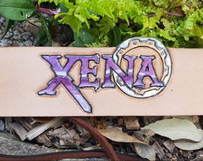 Xena Warrior Princess Logo Design Leather Wristband - Etsy UK