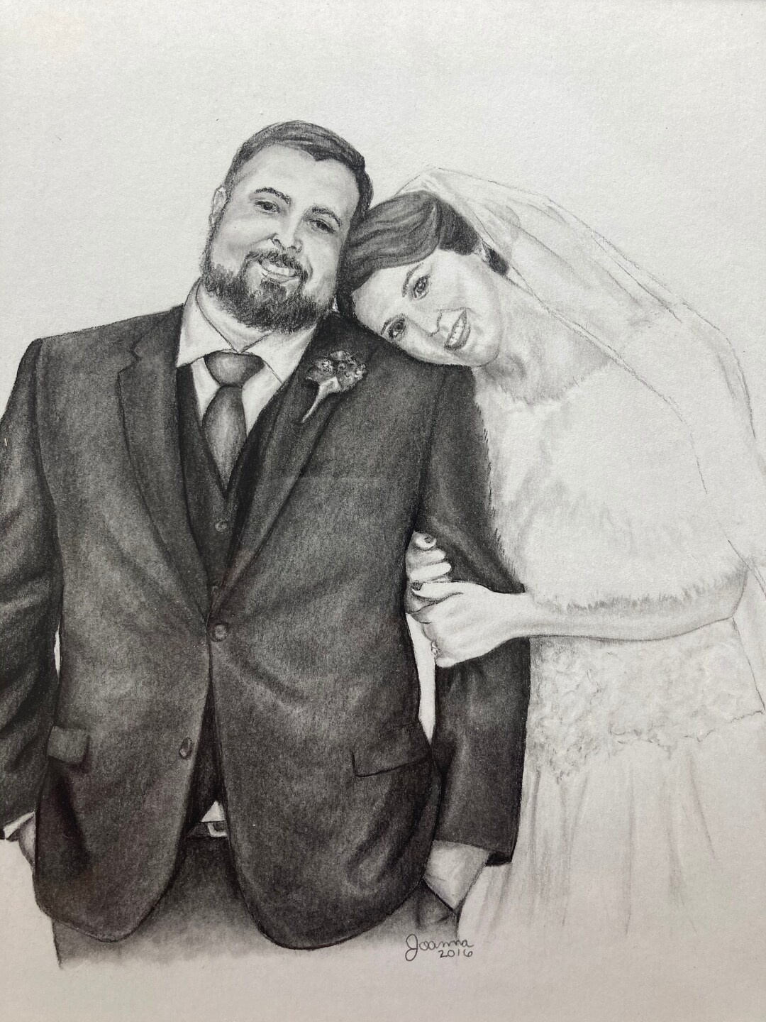 Custom Charcoal Portraits Drawn From Your Photos - Etsy