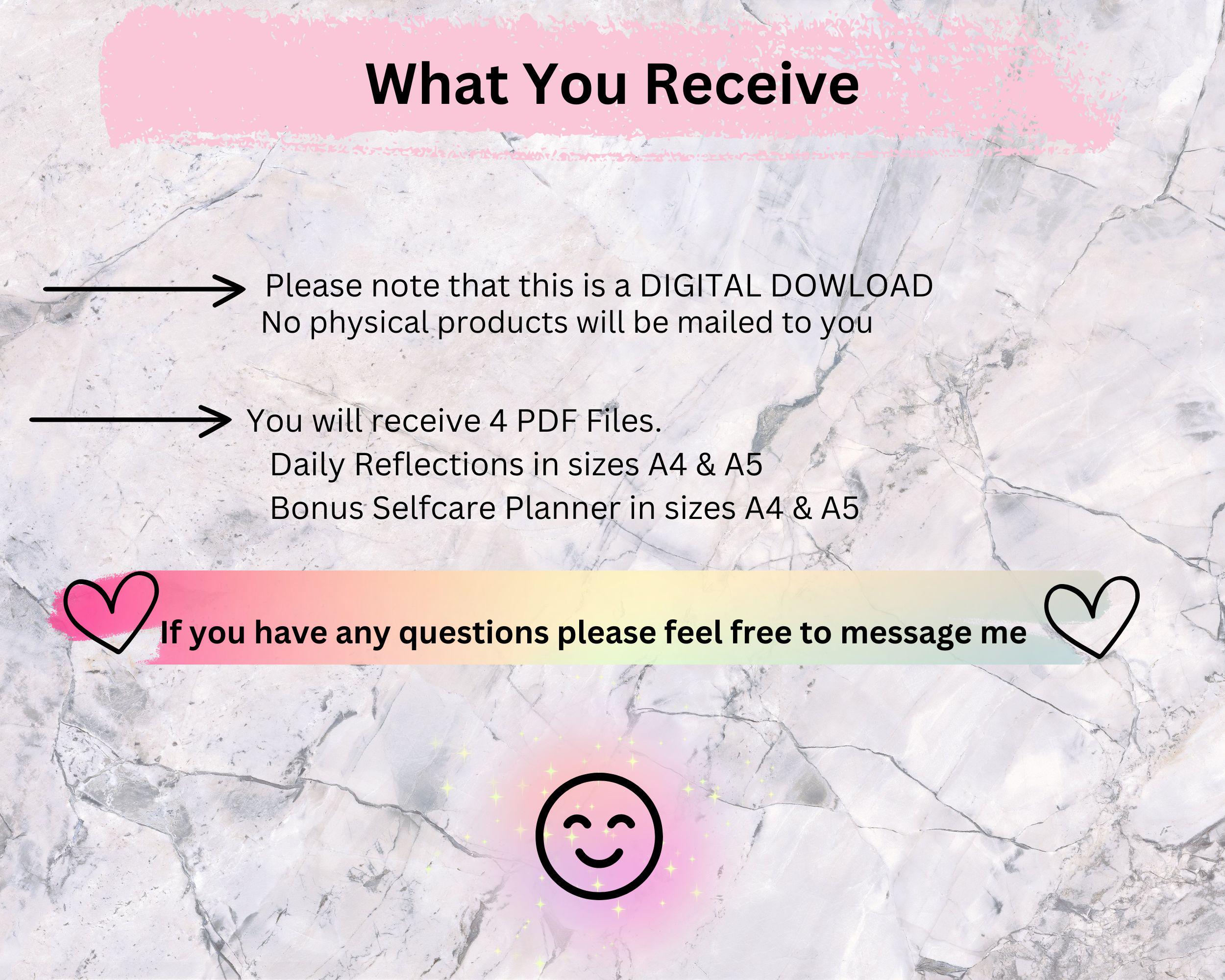 Daily Reflection Worksheet, Journal Page, Promps, Planner, Printable ...