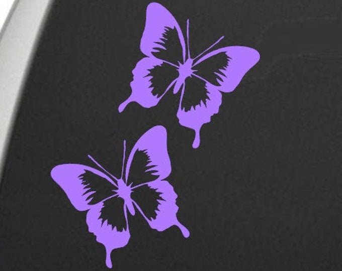 X2 Floral Motif and Butterfly Car Sticker Van Stickers Decals Sticker ...