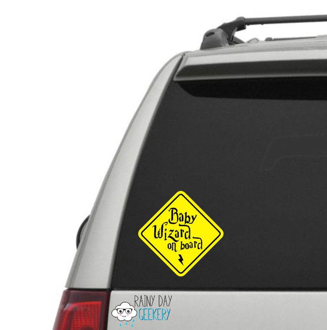 Baby Wizard on Board - Vinyl Window Decal - Car Window Decal - Wizard ...