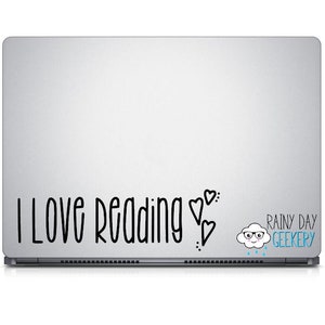 I Love Reading Vinyl Decal - Reading Decal, Bookish Decal, Book Nerd ...