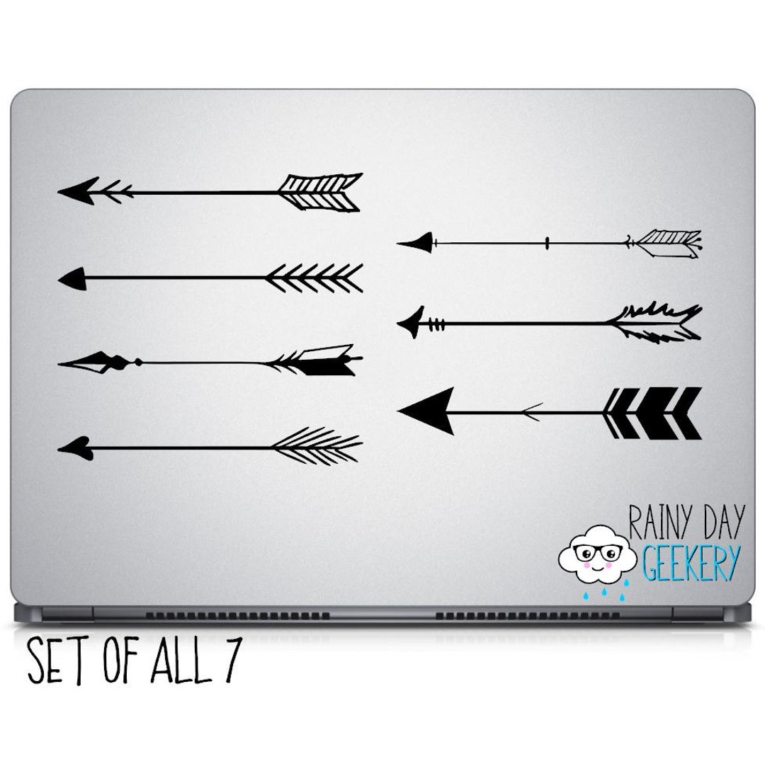Arrow Vinyl Decal - Set of 7 Vinyl Decals - Choose Your Color - Boho ...