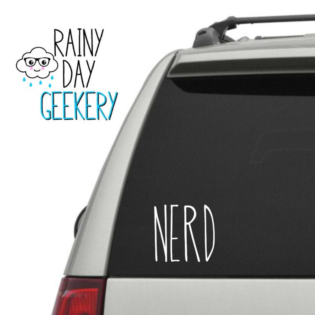 Nerd Decal - Proud Nerd, Nerdy Car Decal, Laptop Decal, Laptop Sticker ...