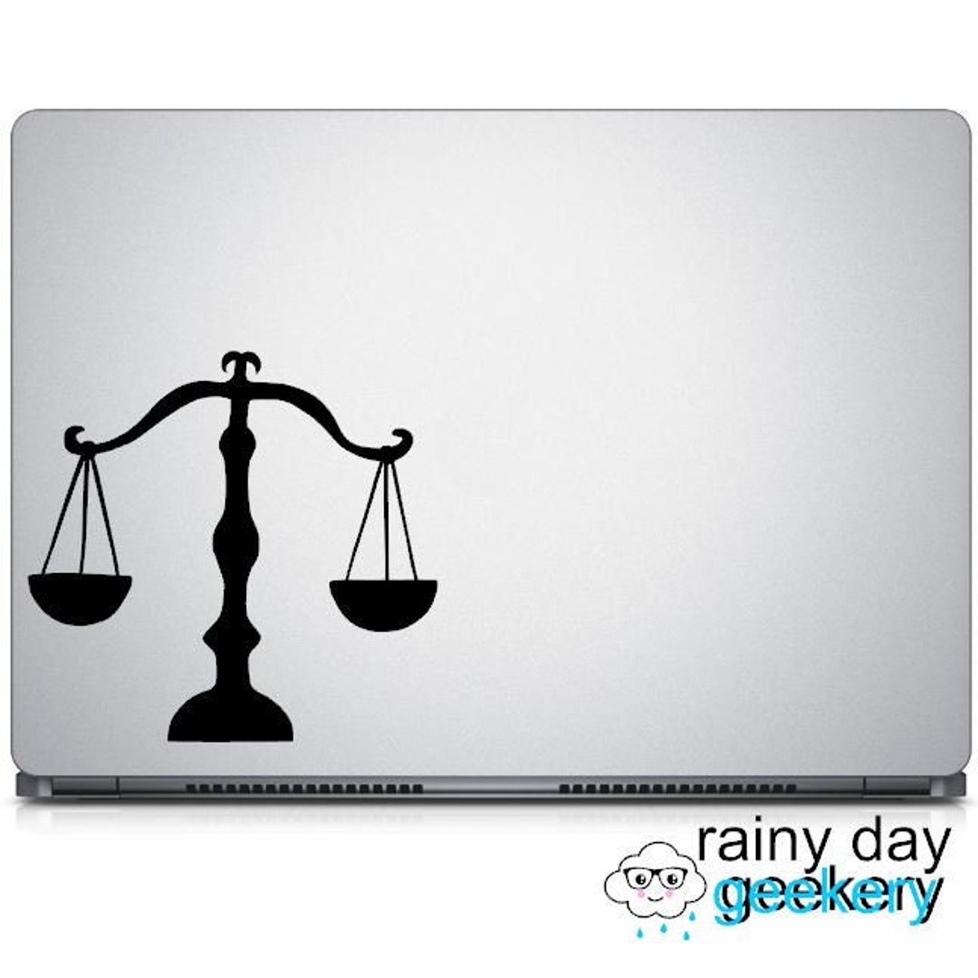Libra Sign Decal, Libra Scales Decal, Libra Sticker for Car or Laptop ...