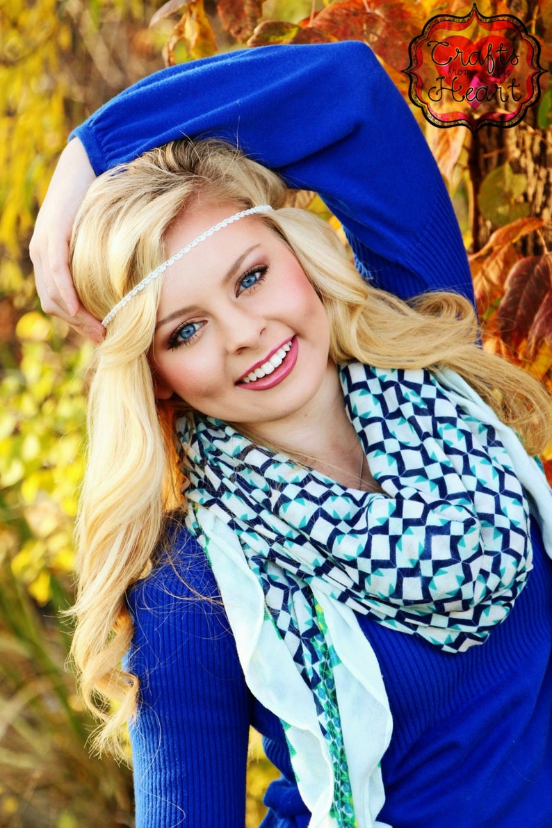 White Forehead Headband Boho Headband White Adult Boho - Etsy