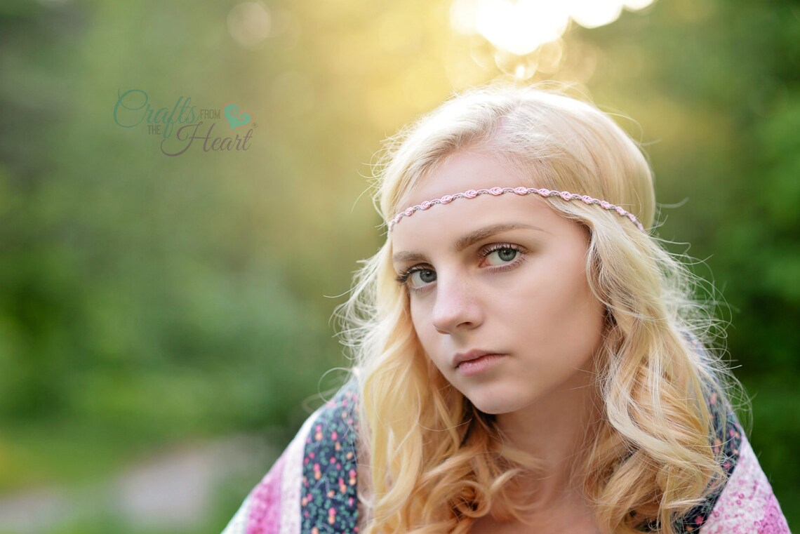 Pink Boho Headband Adult Boho Headband Forehead Headband - Etsy