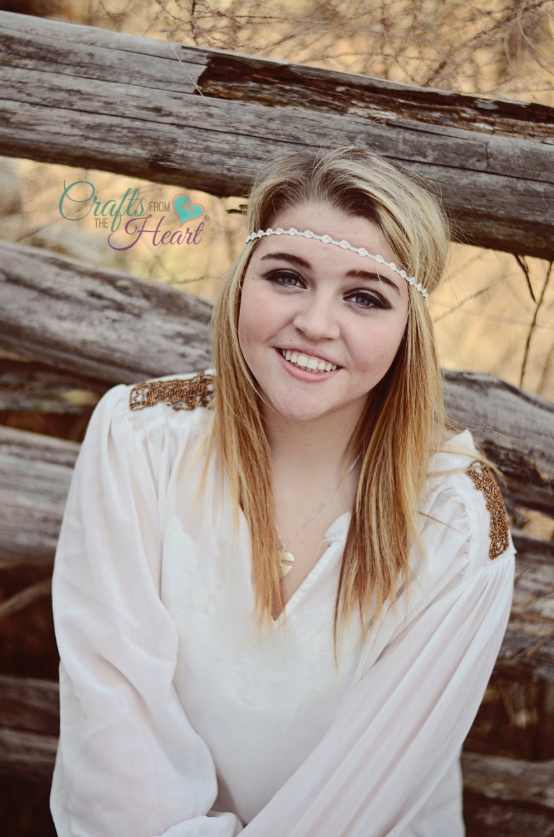 Ivory Boho Headband Adult Boho Headband Forehead Headband - Etsy