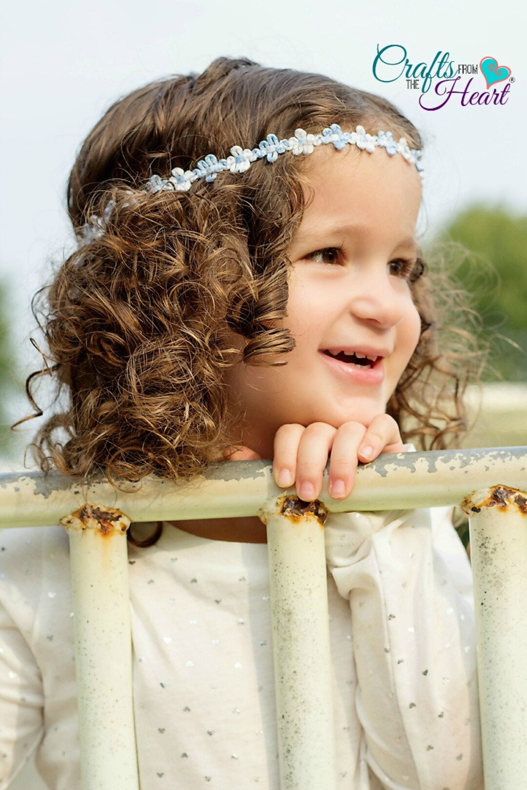 Flower Boho Headband Blue & White Boho Headband Bohemian Headband ...