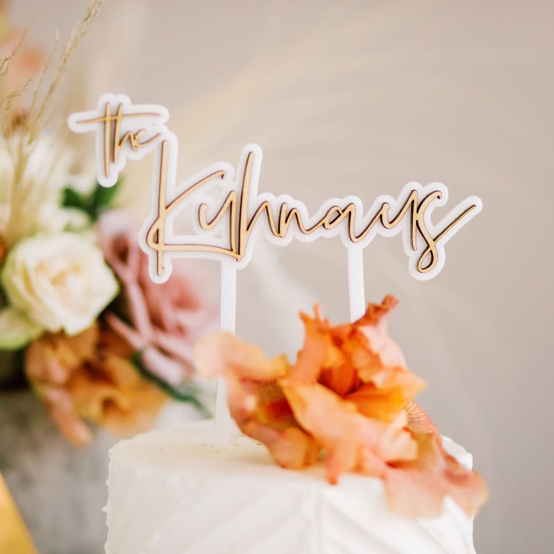 Modern Cake Topper - Etsy