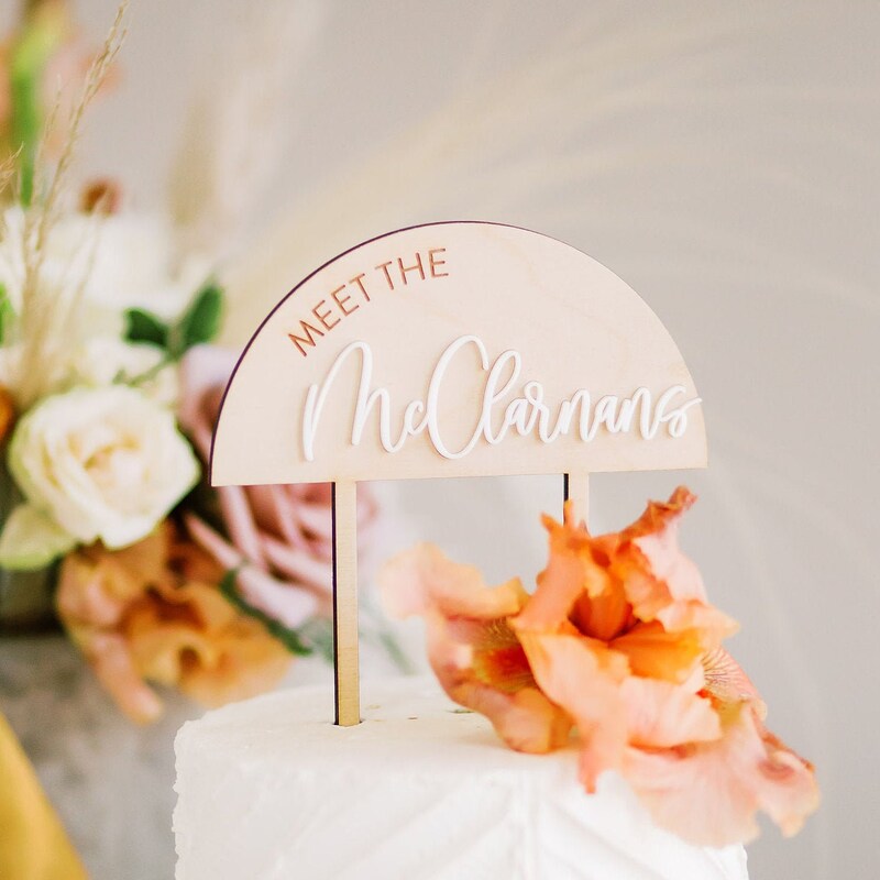 Modern Cake Topper - Etsy