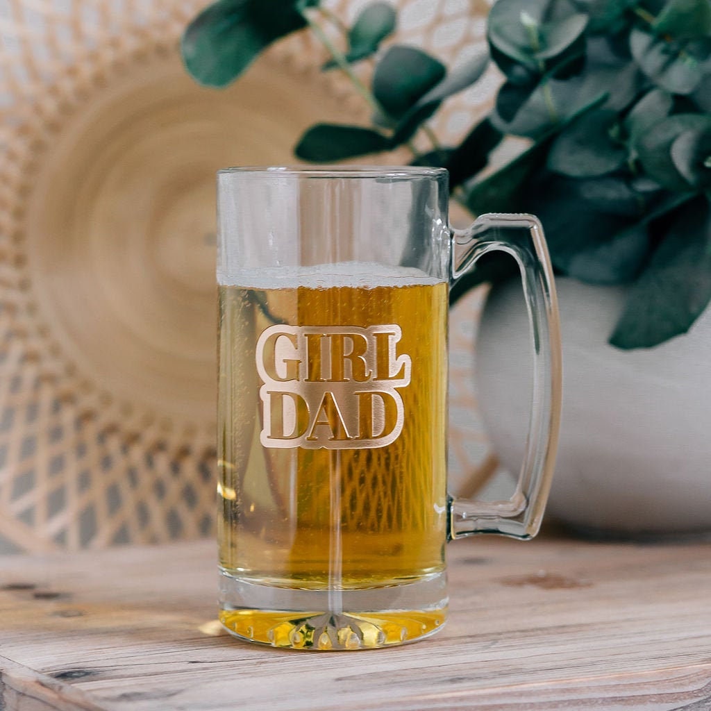 Steins Handled Beer Stein 22oz Glass Stein Dad Noun Personalized Gift ...