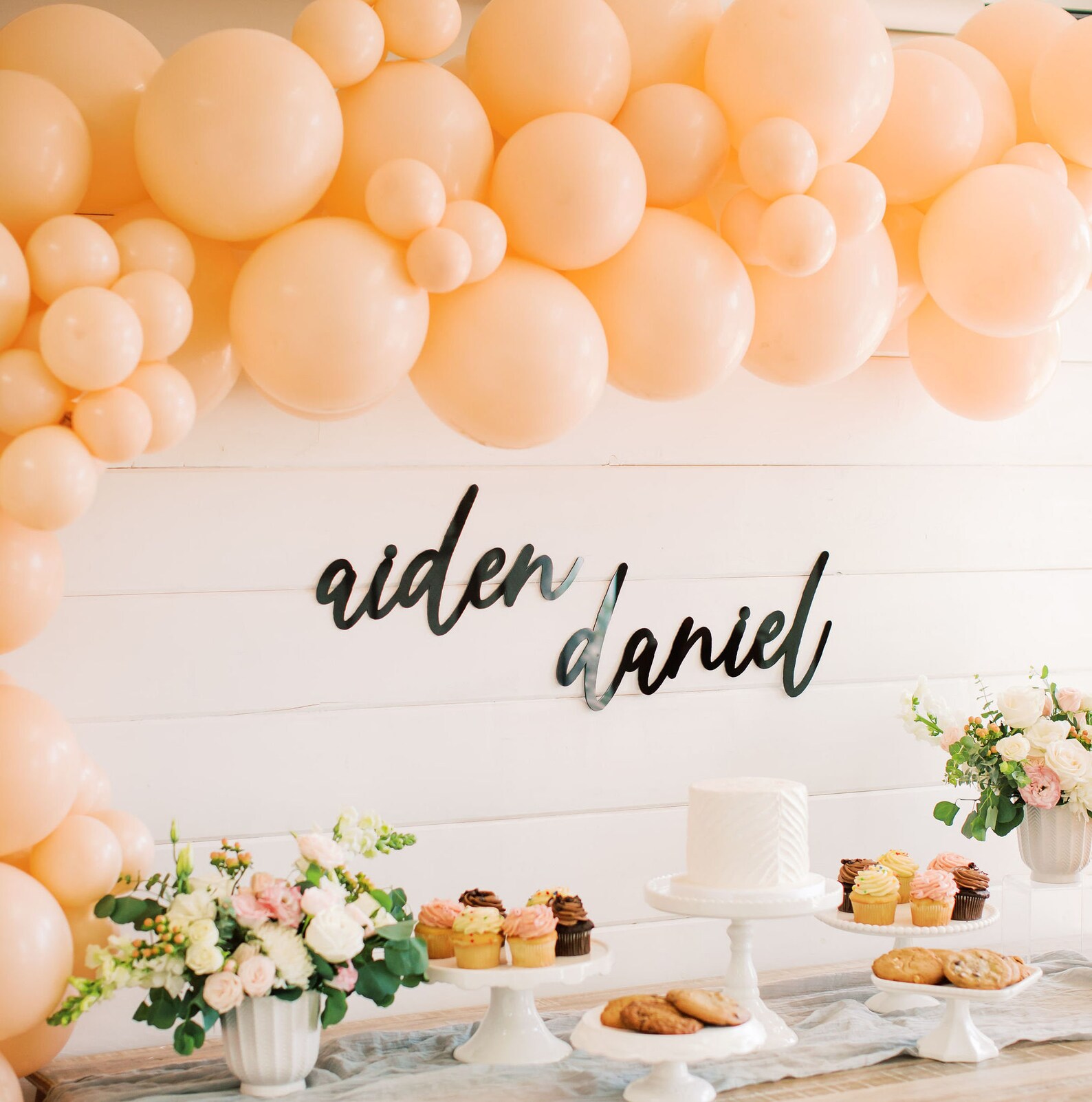 36 Custom Backdrop Name Sign 1 Line Personalized Laser - Etsy