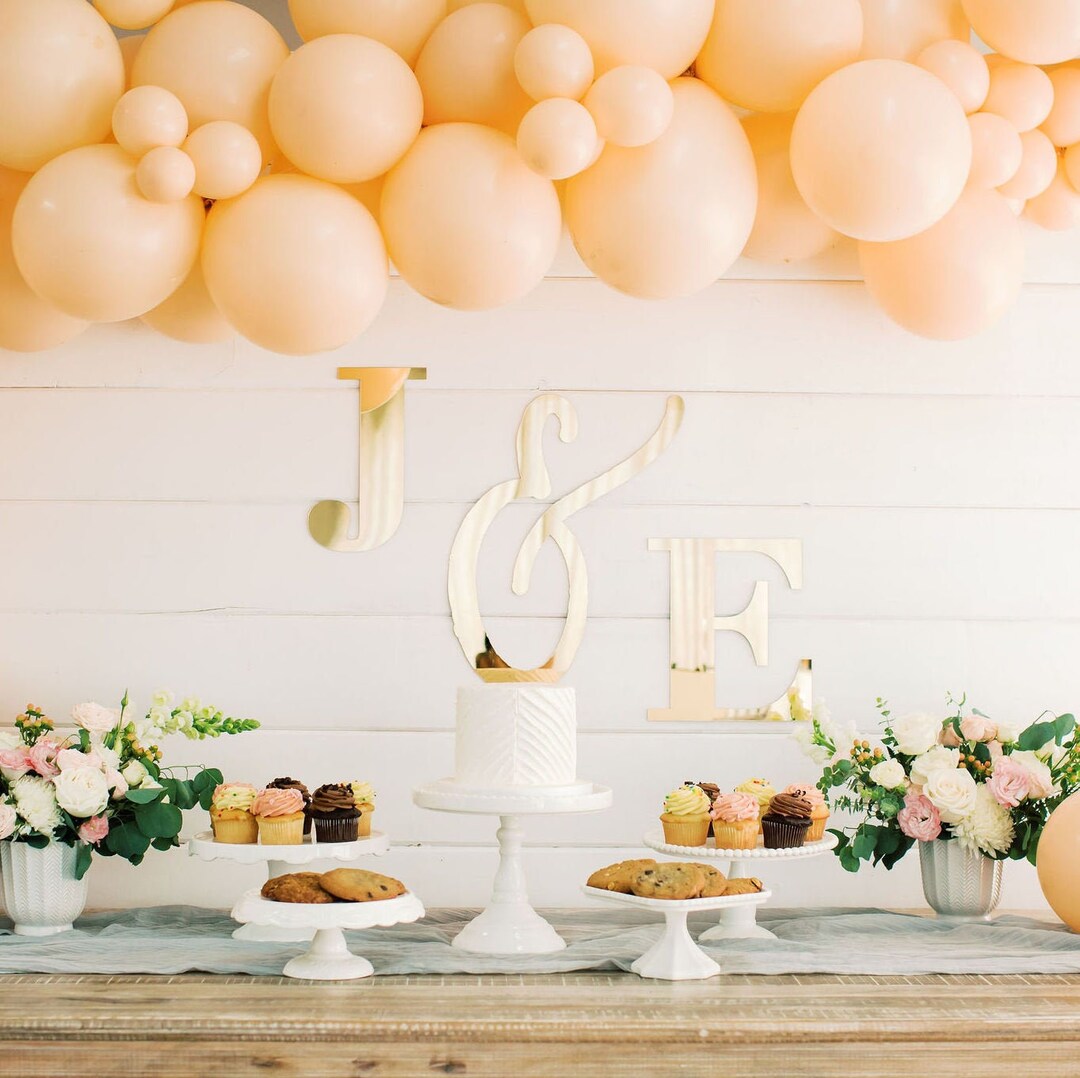 12 Custom 3 PC Monogram Wedding Sign Personalized Laser Cut Acrylic ...