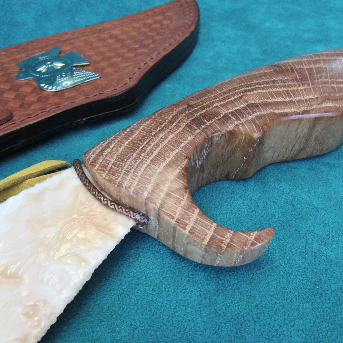 Custom Knife Flint Knapped Leather Sheath Wade Anthony - Etsy