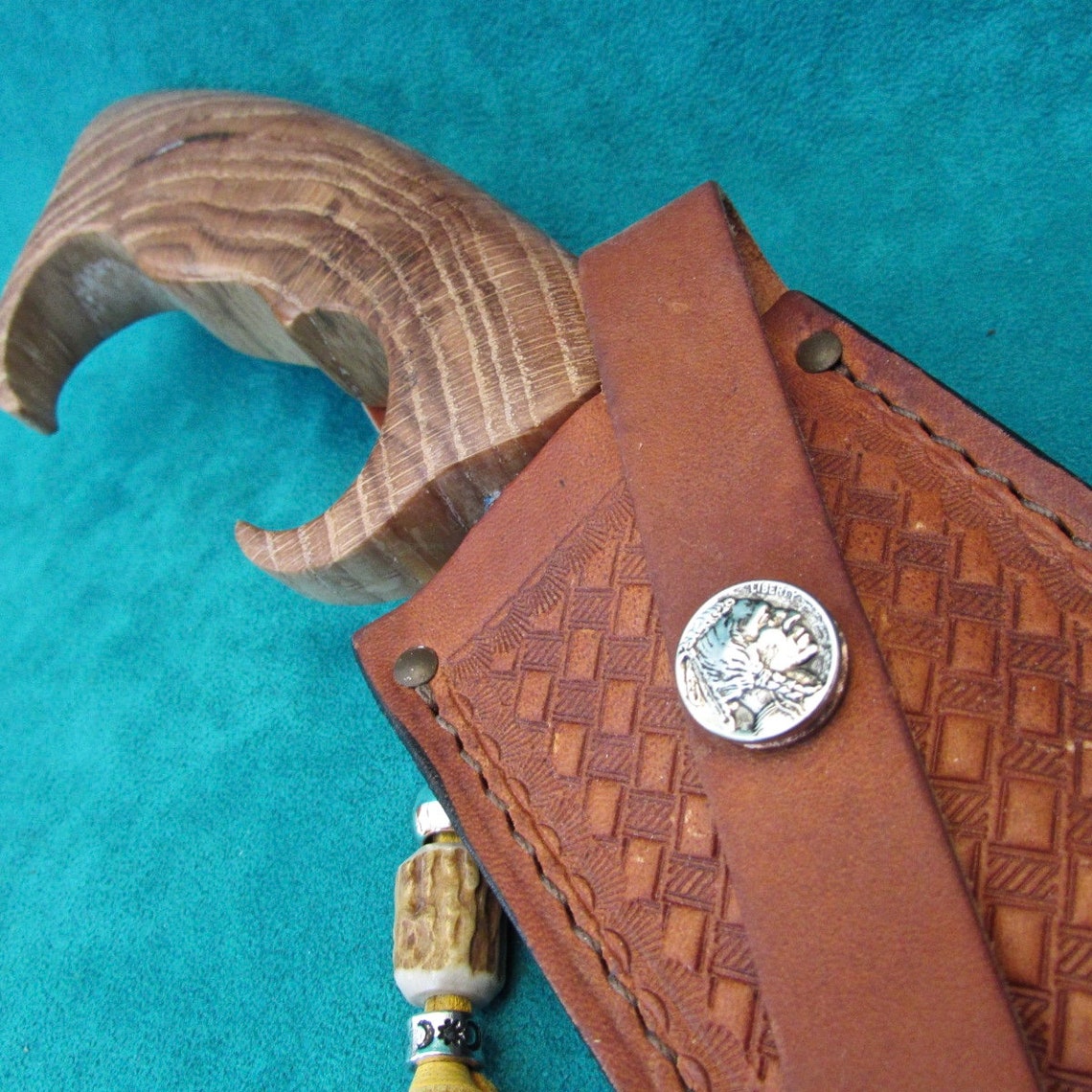 Custom Knife Flint Knapped Leather Sheath Wade Anthony | Etsy