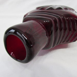 Vintage Sunburst Flask Ruby Red - Etsy
